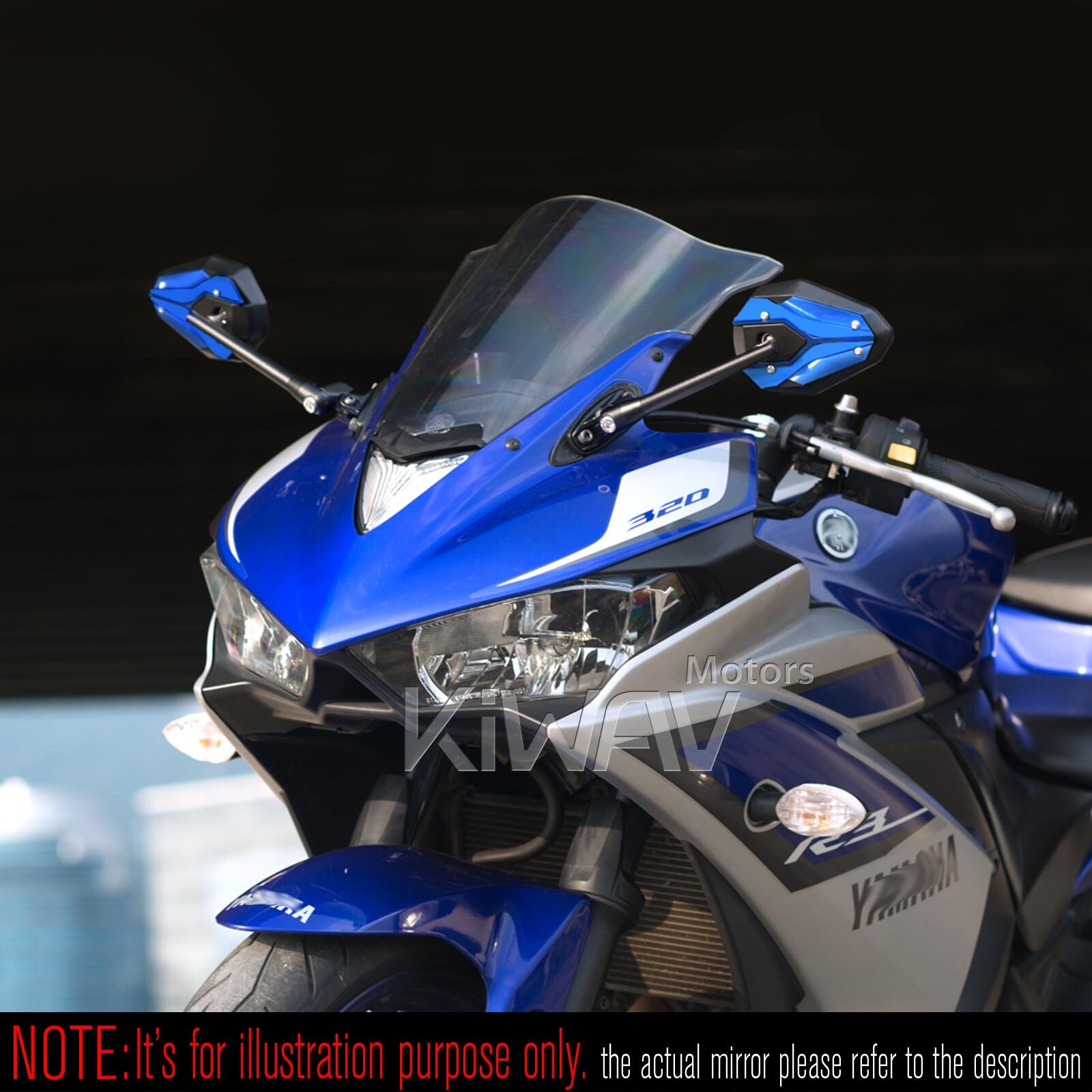 Fairing Mirrors All blue ViperII black base for Ducati 899 Panigale ABS ...