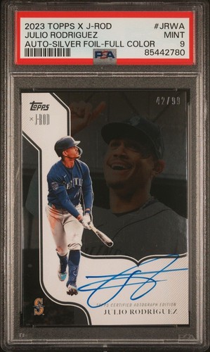 2023 Topps x J-Rod Julio Rodriguez On Card Auto - Silver Foil Full ...