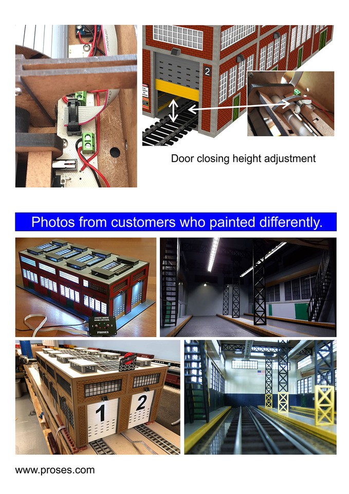 O Gauge Modern Engine House w/Motorized Doors, Indoor/Outdoor Lighting ...