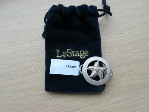 LESTAGE CONVERTIBLE STERLING Silver Clasp Charm STARFISH in Circle New ...