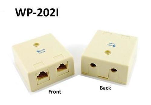 2-Port Cat5 Surface Mount Box with 110 Type RJ45 Jacks, CablesOnline WP ...