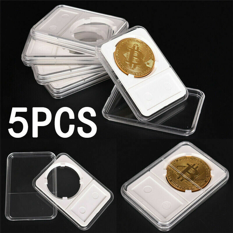 5pcs 21mm Coin Slab Holder Protector Grade NGC PCGS Display Storage Box ...