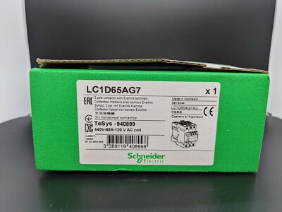 Square D LC1D65AG7 65 Amp 3 Pole 120V AC Contactor | eBay