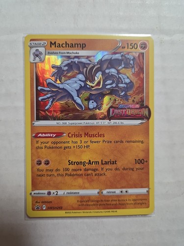 Pokémon TCG Machamp SWSH243 Black Star Promo Lost Origin Stamped | eBay