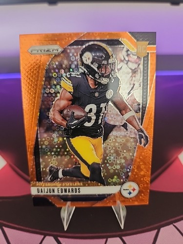 2024 Panini Prizm Daijun Edwards Orange Disco #323 Steelers | eBay