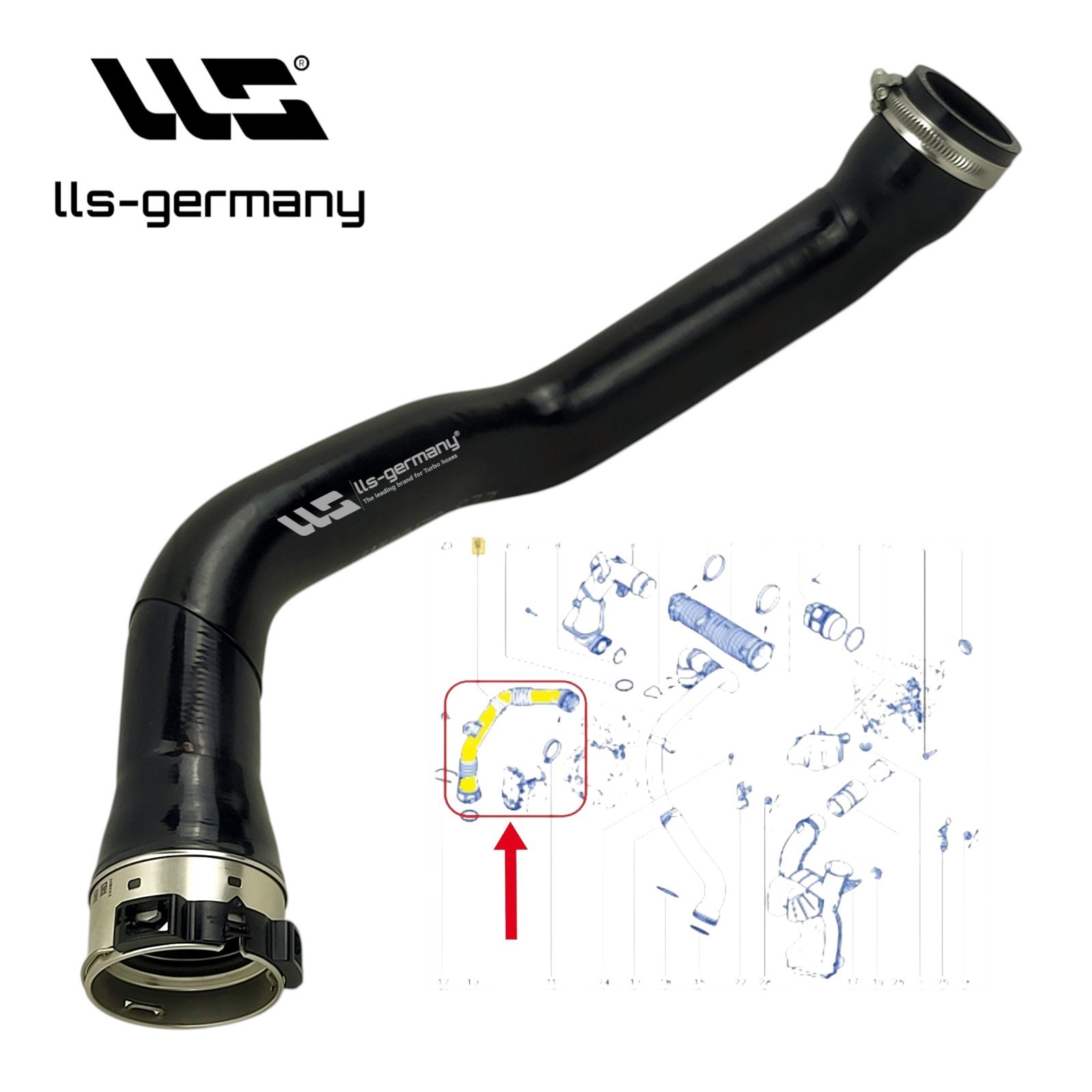 2X Charge Air Hose For RENAULT SCENIC III 2.0 DCI 8200796570-8200961423 ...