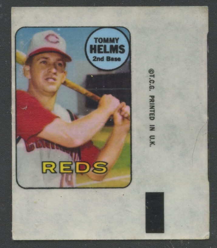 1969 Topps Decals Tommy Helms Cincinnati Reds | eBay