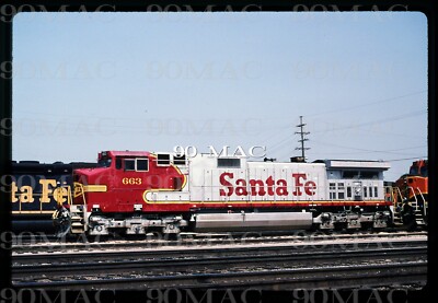 Santa Fe-ATSF GE C44-9W #663. KC (MO). Original Slide 2000. | eBay