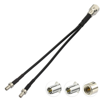 Antenna Splitter Combiner Patch Lead Cable RG174 20cm Dual TS9 Male to ...