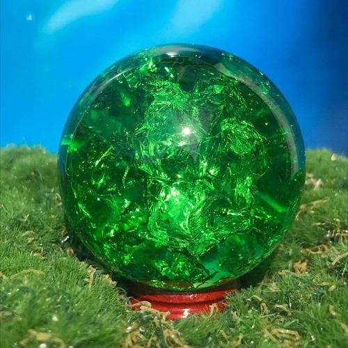 161G Rare Natural Titanium Rainbow Quartz Sphere Crystal Ball Healing ...
