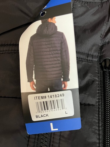 Gerry Men's Insulated Quilted Hooded Puffer Jacket, Olive, Black, Gray ...