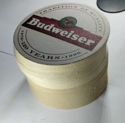 Lot of (45) Budweiser Beer Coasters, 120 Years Anniversary 1876 - 1996 ...