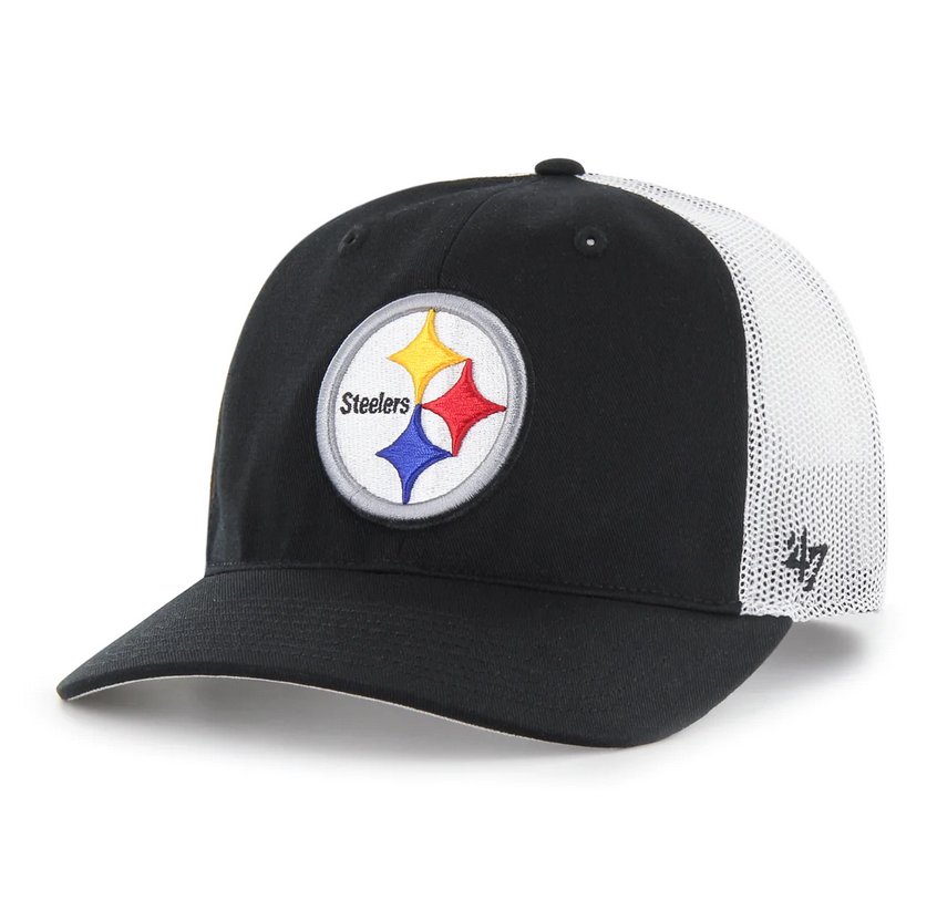 Pittsburgh Steelers '47 Brand Black Trucker Adjustable Hat | eBay