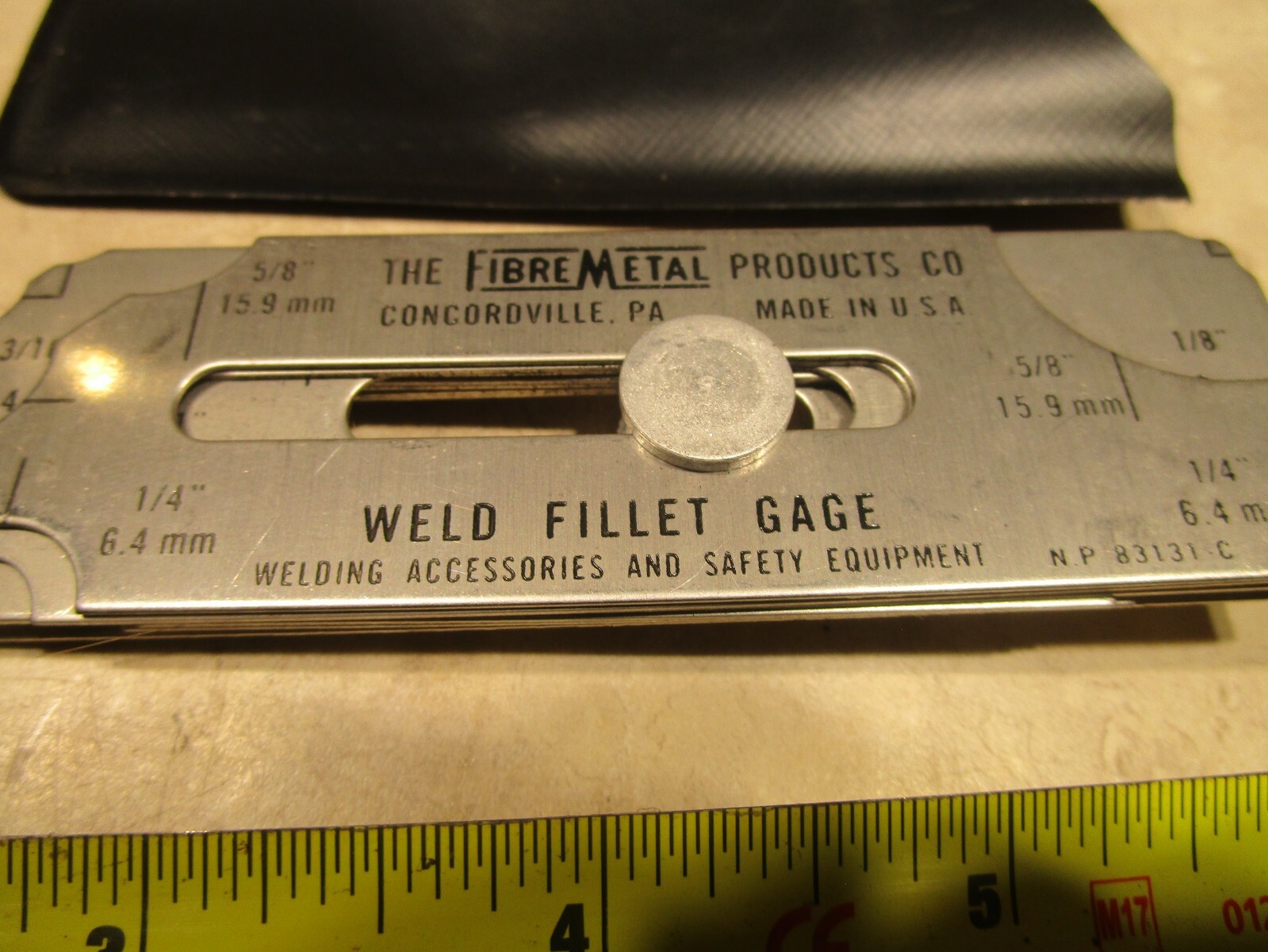 FIBRE METAL WELD FILLET GAGE, SAE/ METRIC, E0621 | eBay