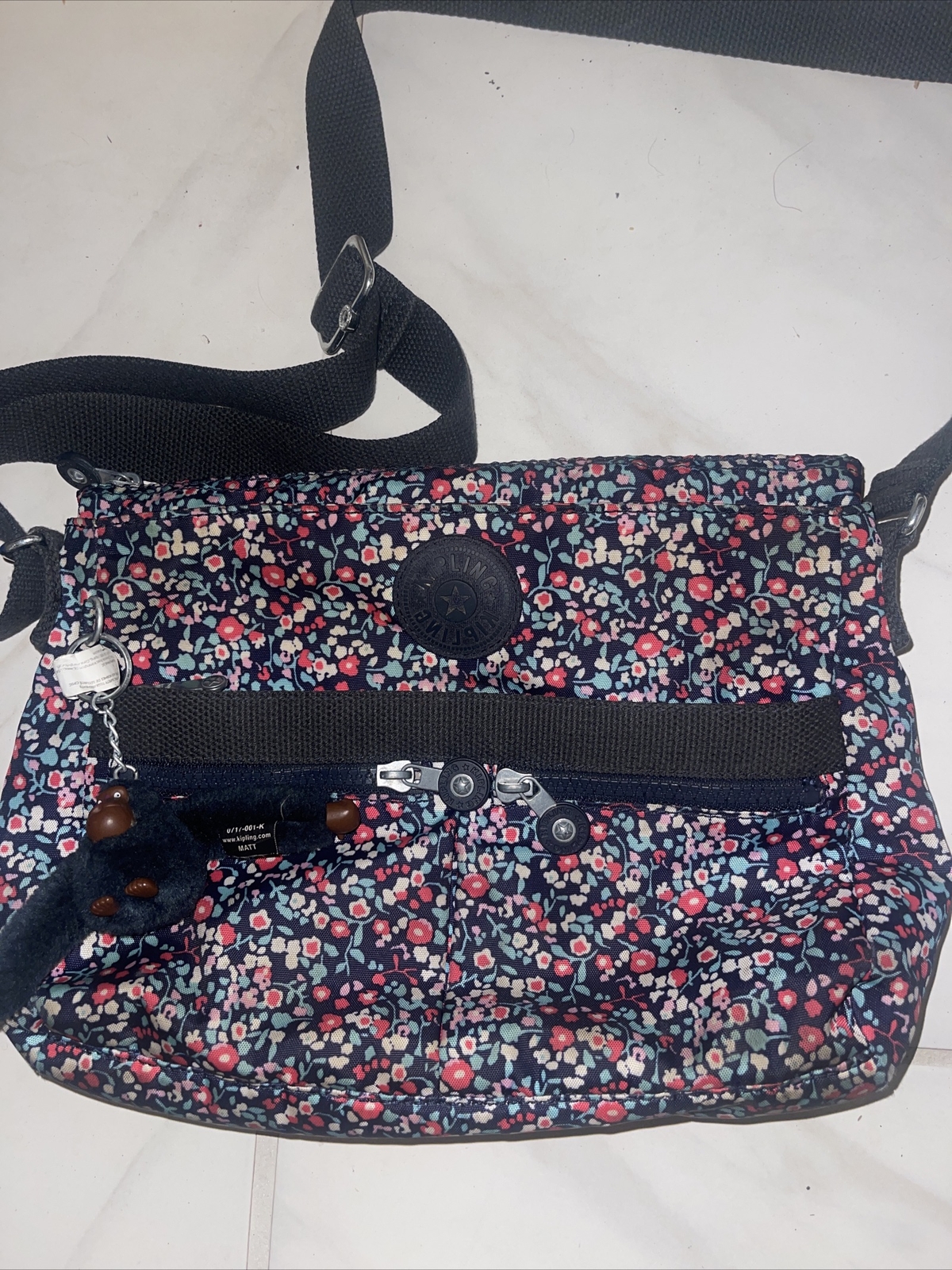 Kipling Angie Crossbody Keefe Festival FLORAL Print P… - Gem