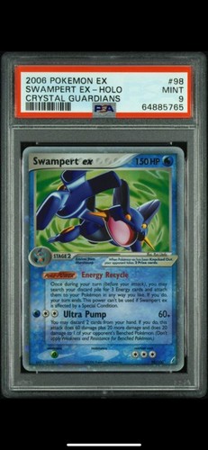 Pokémon TCG Swampert EX 98/100 Holo Rare Crystal Guardians Series PSA 9 ...