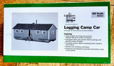 HO-Scale Evergreen Hill Designs Logging Camp Car Kit No. EH212 -- New ...