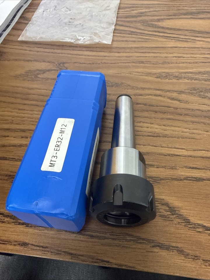 ER32 MT3 M12 Taper Collet Chuck Holder CNC Milling Lathe Straight Tool ...