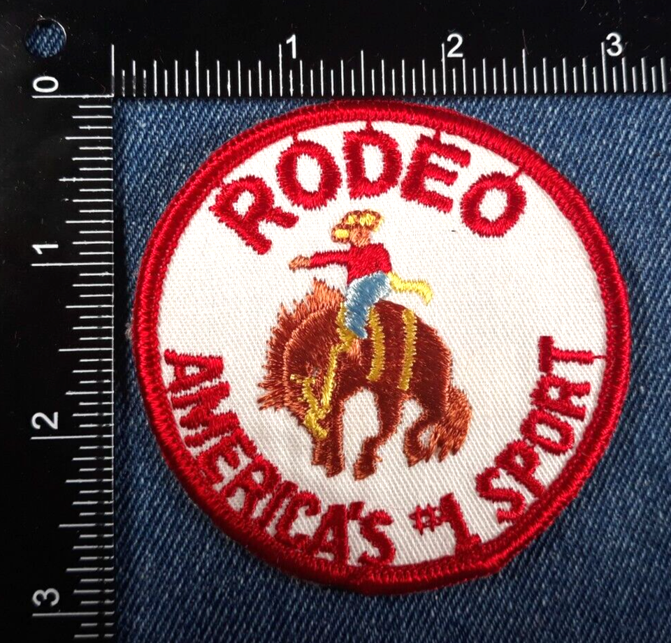 NOS 70s Original Vintage Rodeo America's #1 Sport 3" Patch Cowboy ...