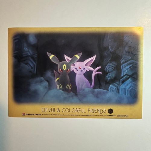 R319 Umbreon Espeon Pokemon Center Transparent Clear Card Promo 6" x 4 ...