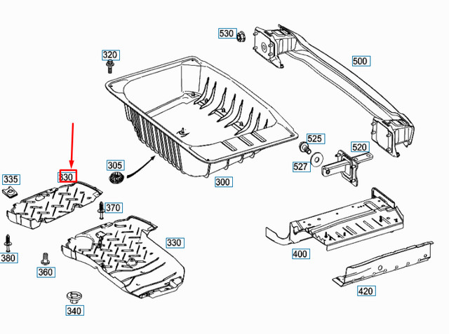 Mercedes-Benz C Class W205 Underbody Tray Cover Guard A2056908900 for ...