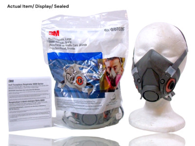 3M 6300 HALF FACE Reusable Mask Respirator Protection Facepiece Size ...