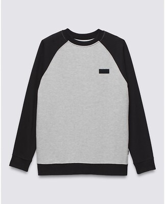 Brand New Kids Vans Core Basic Raglan Crew Black/ Cement Heather M(10 ...
