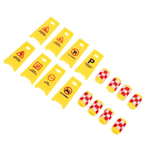 16PCS Kids Street Signs Toy Kids Road Cone Warning Sign Toys Driveway ...