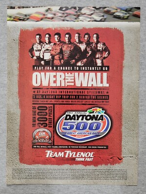 2006 Magazine Advertisement Page Daytona 500 Over The Wall NASCAR Print ...