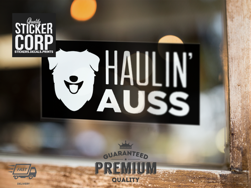STICKERCORP HAULIN' AUSS AUSTRALIAN SHEPHERD DOG VINYL DECAL STICKER | eBay