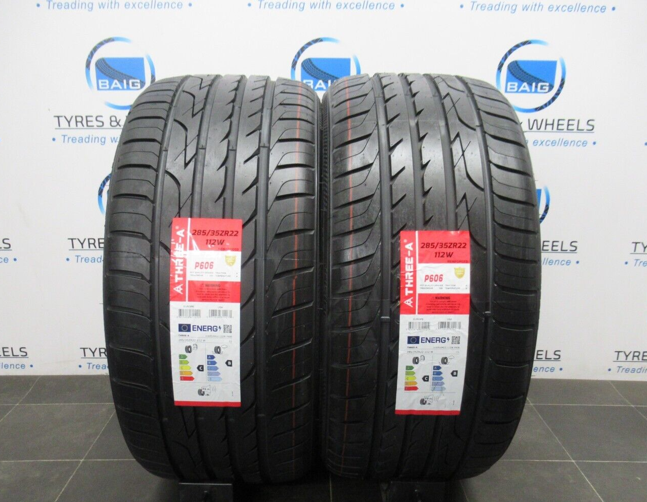 X2 285/35R22 285 35 22 112W M+S THREE-A NEW TYRES *AMAZING *B* WET GRIP ...
