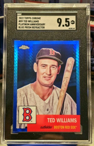 2022 Topps Chrome Platinum Anniversary - Ted Williams #89 Blue Prism ...