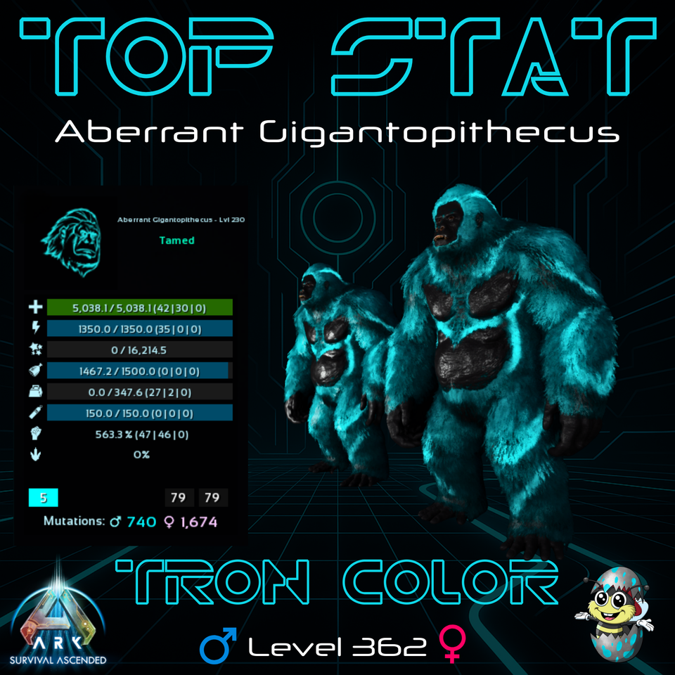 🦖 TRON Top Stat BABY PAIRS Ark Survival Ascended PvE PC/XBOX/PS5 | eBay