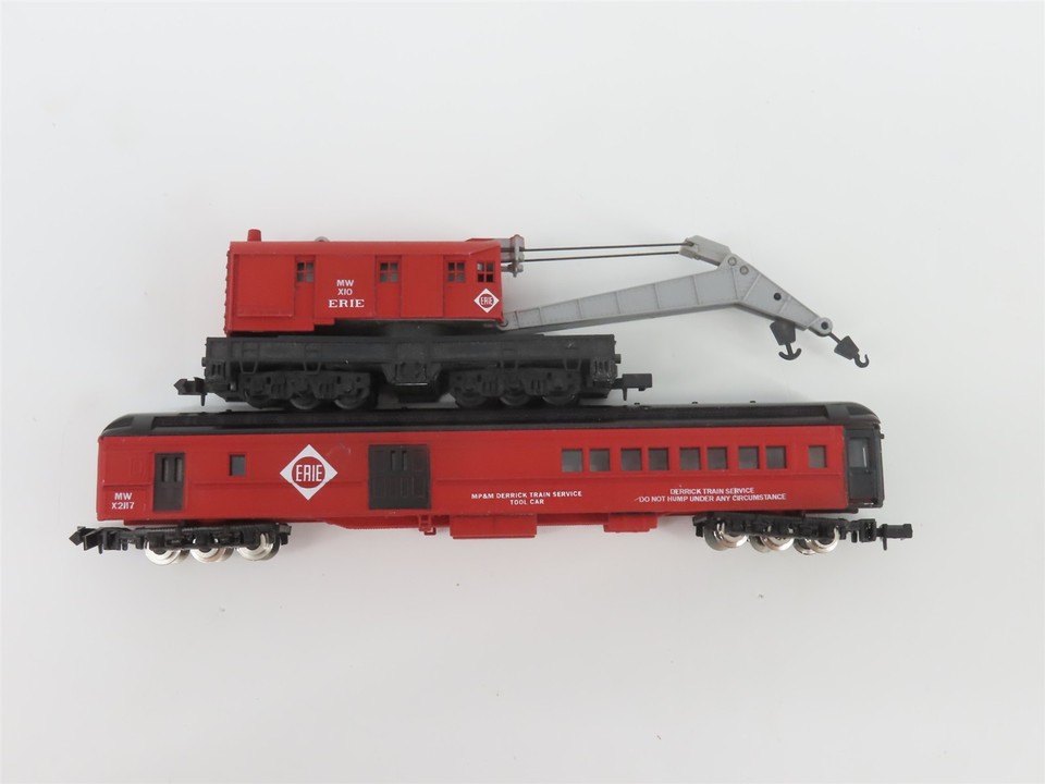 N Scale TR Shops Erie Railway Maintenance 6-Car Trains Set Pro Custom ...