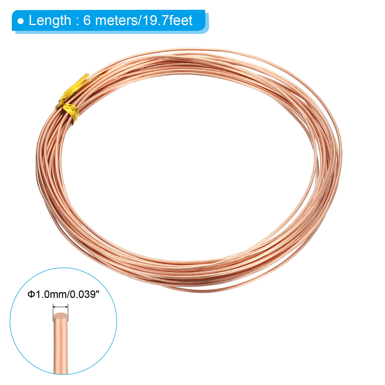 1-0mm-copper-wire-6-meters-19-7ft-pure-copper-flexible-wire-coil-craft
