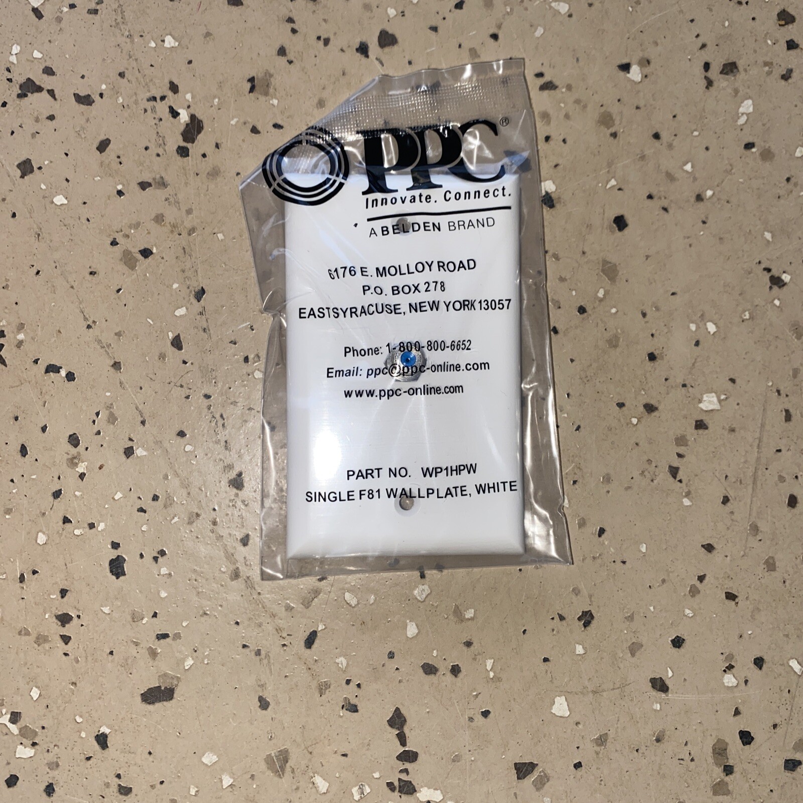 LOT 10 PPC Wall Plate, Single Barrel, White. Coax Part No. WP1HPW | eBay