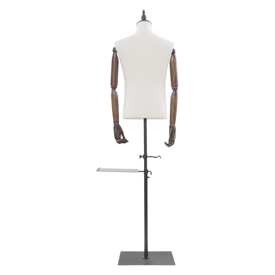 Male Mannequin Torso Dress Form Mannequin Body with Stand Solid Wood ...