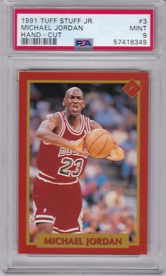 1991 Tuff Stuff Jr. #3 MICHAEL JORDAN PSA 9 MINT Chicago BULLS tough 1/ ...