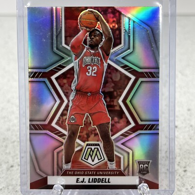 E.J. EJ Liddell 2022 Chronicles Mosaic Silver Prizms Rookie #13 OSU ...