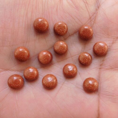 20x20 mm Round Lab Created Golden Sunstone Cabochon Loose Gemstone ...