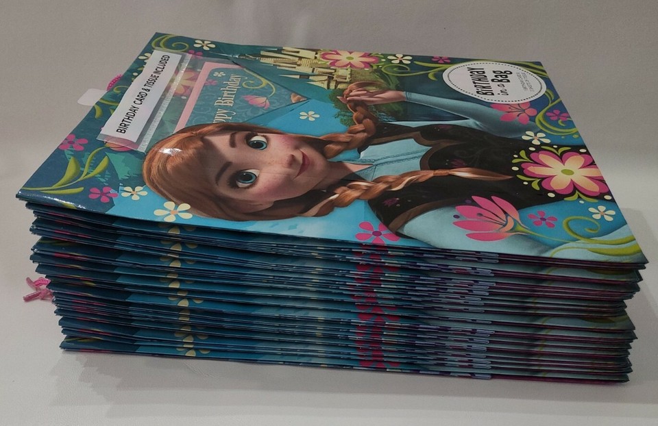 Hallmark Disney Frozen Gift Bags Lot Of 20 Card & Tissue Elsa Anna ...