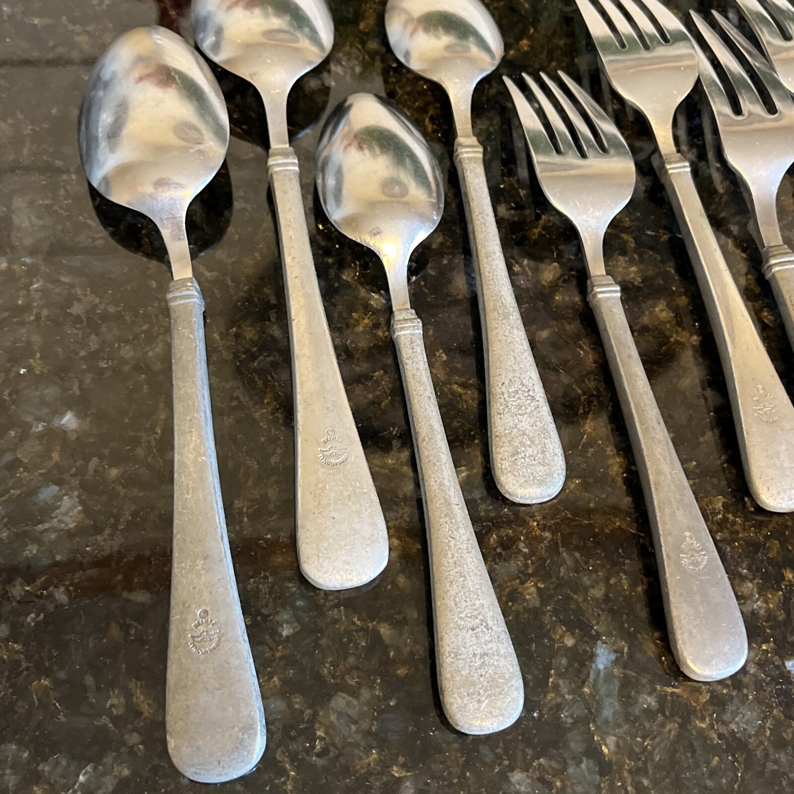 Vintage 2 - 5 Pc Place Settings International Pewter Fairfield Flatware ...