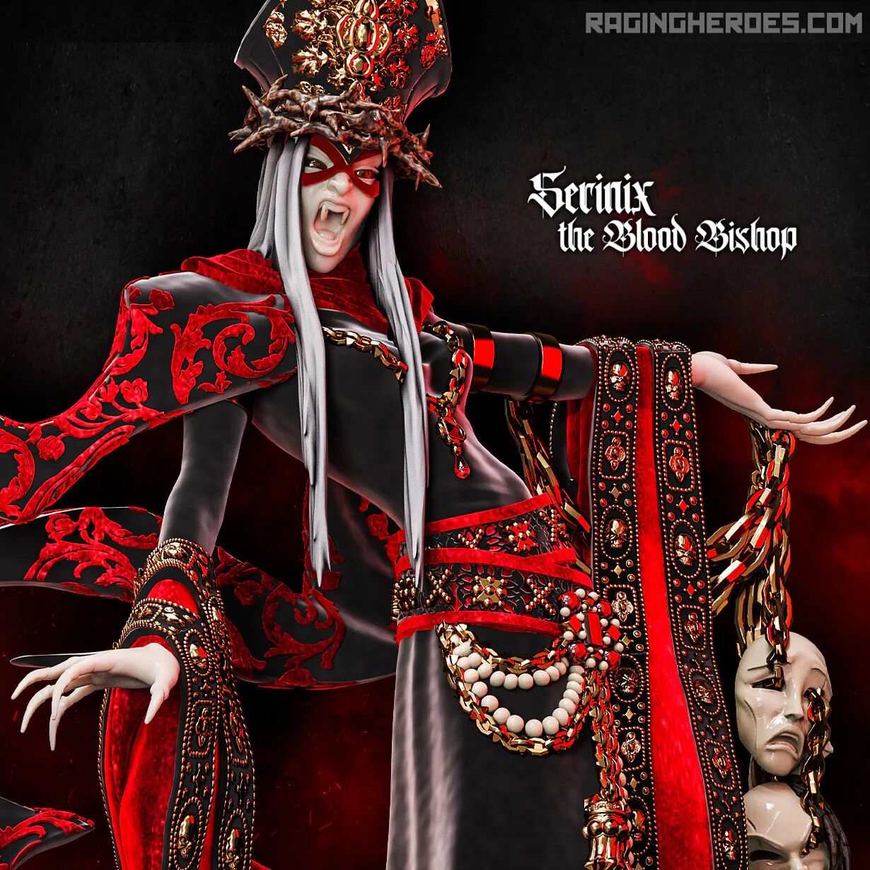 Raging Heroes 03959 Serinix the Blood Bishop (Vampire Host) Female ...
