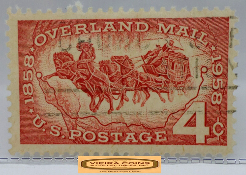 1958 USA Postage Overland Mail 4 Cents Stamp - #S42159NQ | eBay