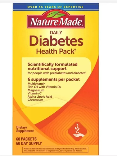 Nature Made Daily Health Pack, 60 Packets Multivitamin Gluten & Sugar ...