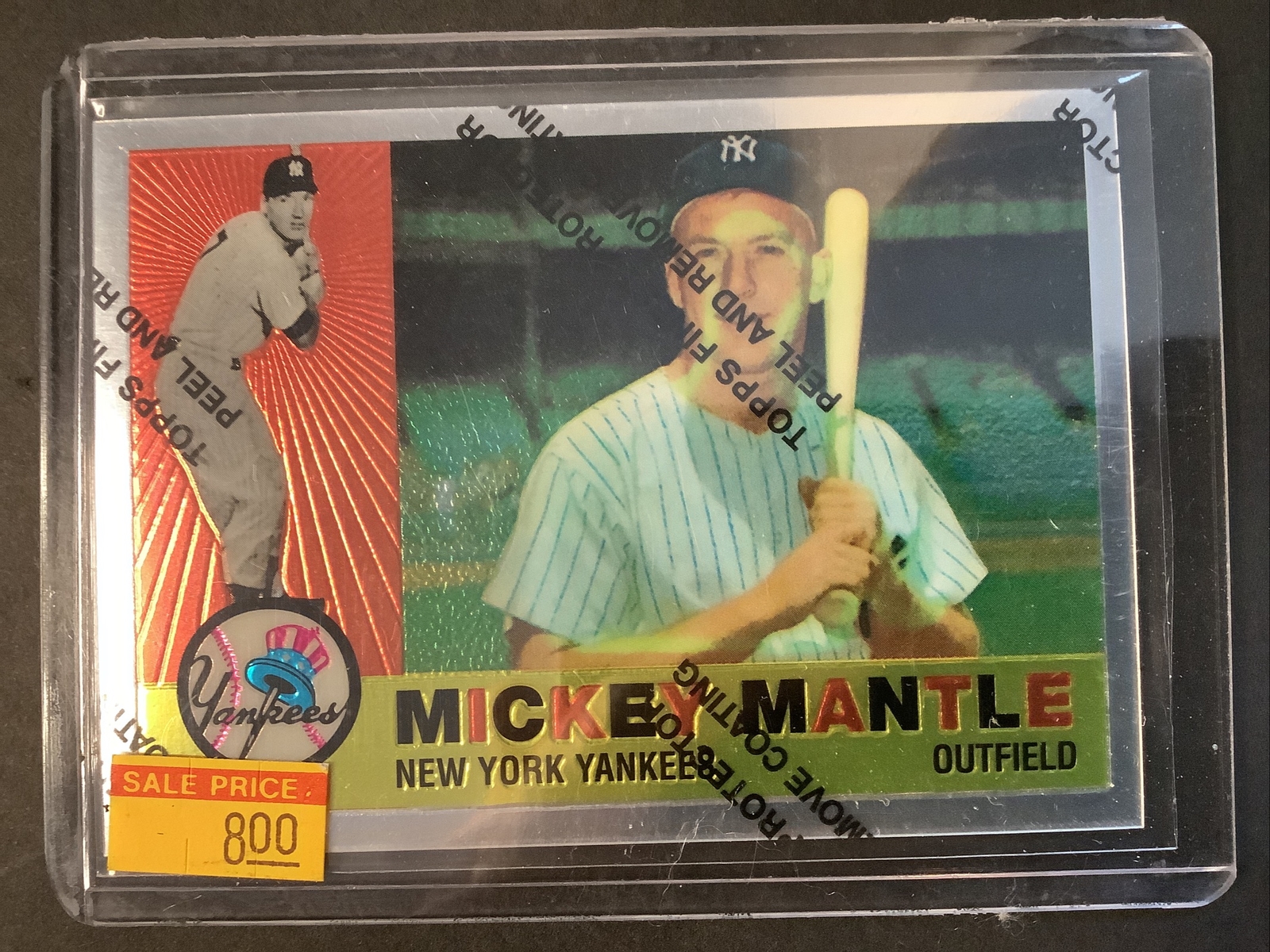 Mickey Mantle 1996 Topps Commemorative set card #10 of 19 reprint #350 ...