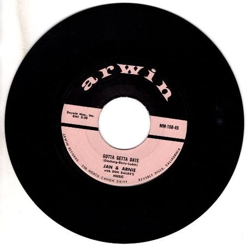 Jan & Arnie (Jan & Dean) - Jennie Lee / Gotta Getta Date 7" 45 RPM ...