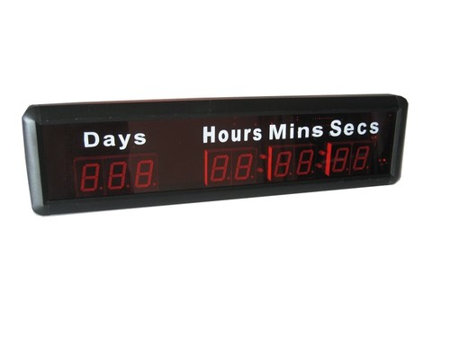 AZOOU 1-inch 9Digits LED Event Timer Countdown/up Clock with Days Hours ...