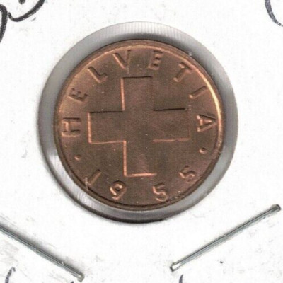 1955-B Switzerland Uncirculated One Rappen Coin KM# 46 | eBay