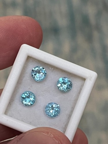 4pc Set Russian URAL MT.Murzinka Ekaterinburg 2.35ct SKY Blue Topaz ...